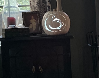 Penn State Nittany Lion 9 WHITE Carved Foam Pumpkin - Etsy