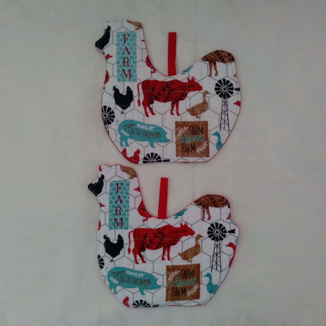 Chicken Potholder, Hot Pads, Potholder - Etsy