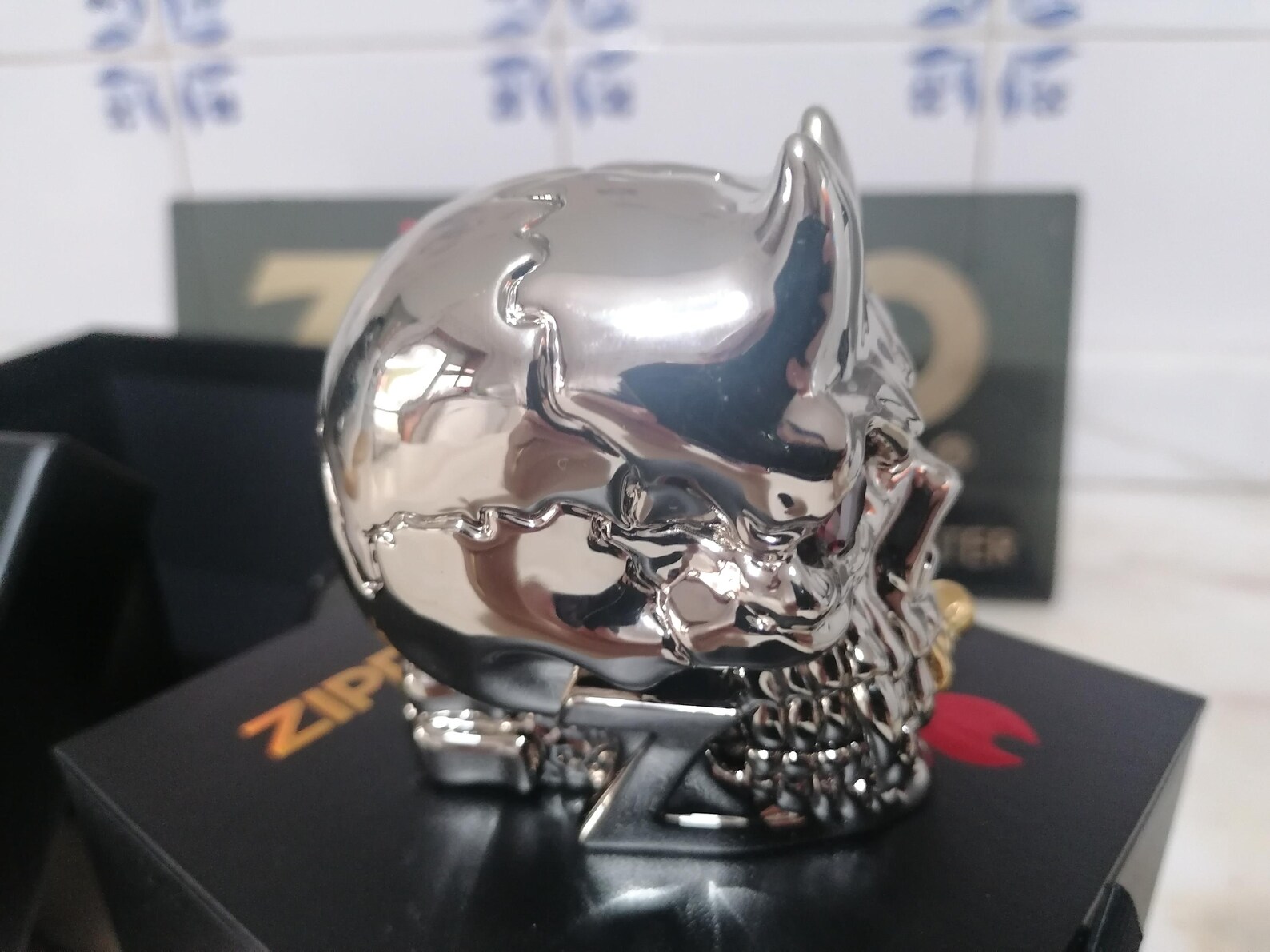 Zippo Ghost Rider 3D Skull Silver New in Original Box - Etsy