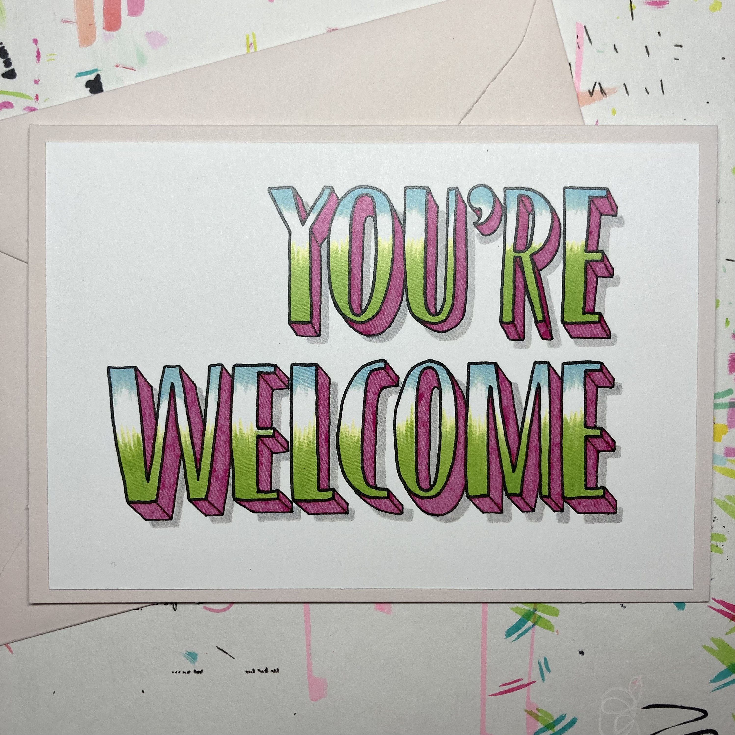 Youre Welcome Notecard Funny Thank You Card Alternative - Etsy