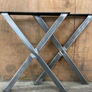 X Metal Table Legs Set of 2 Modern Industrial Legs - Etsy