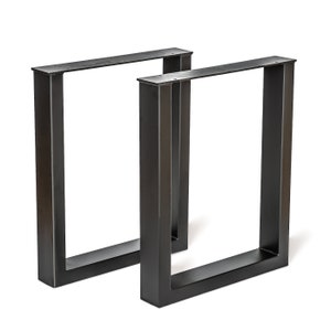 2x4 Square Metal Table Legs - Set of 2 - Handmade in North Carolina - Etsy