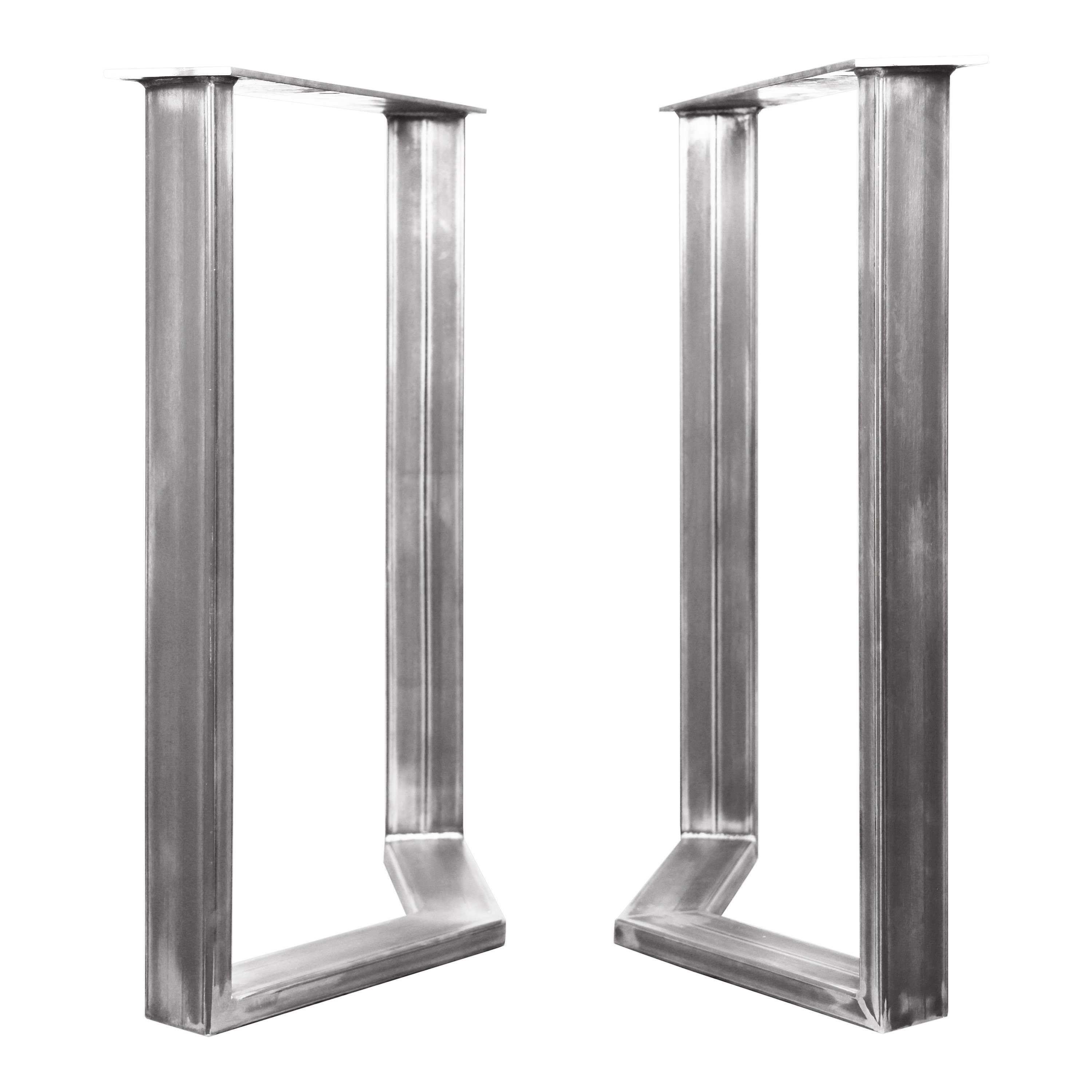 Angled Square Metal Table Legs Set of 2 Modern Industrial - Etsy