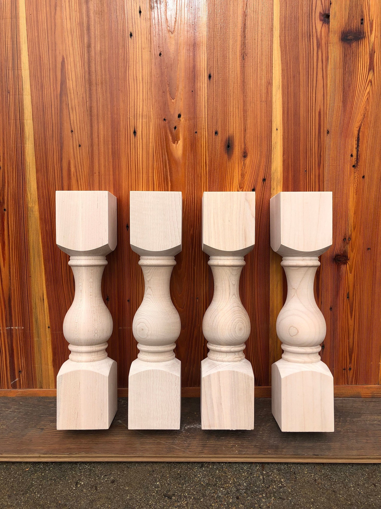Countryside Chunky Farmhouse Bench Legs - Set of 4 - Unfinished ...