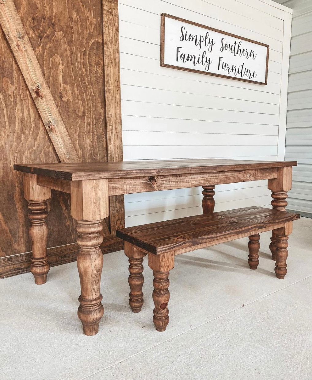 Pine Chunky Farmhouse Bench Legs - 3.5 X 16 - Set of 4 - Handmade in NC ...