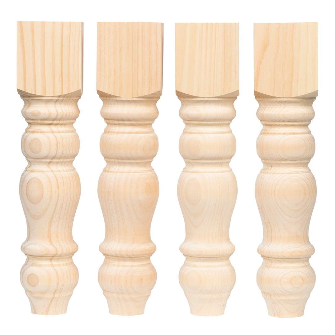 Pine Chunky Farmhouse Bench Legs - 3.5 X 16 - Set of 4 - Handmade in NC ...