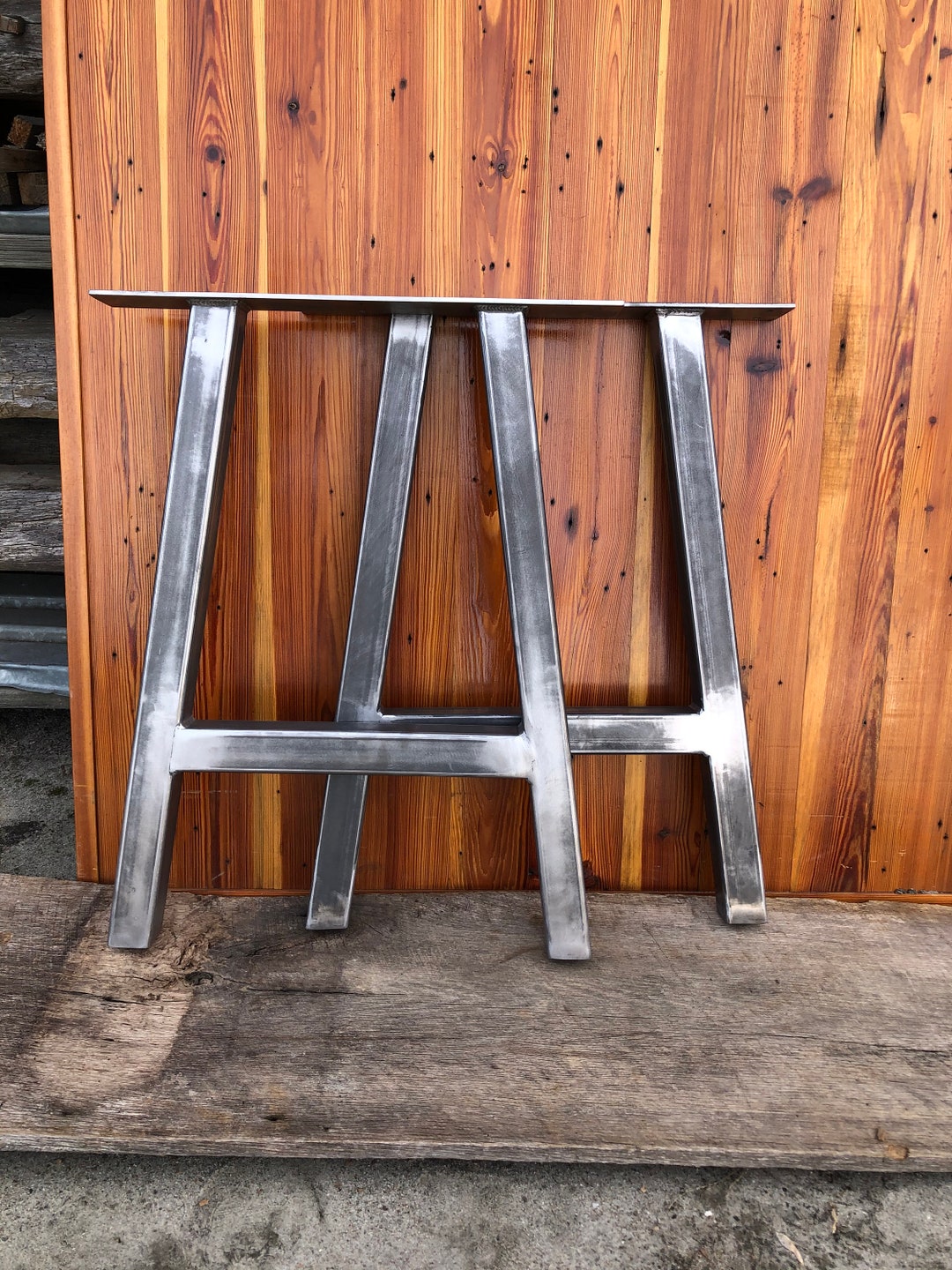 Metal A Frame Table Legs - Set of 2 - Modern Industrial Legs Made in ...