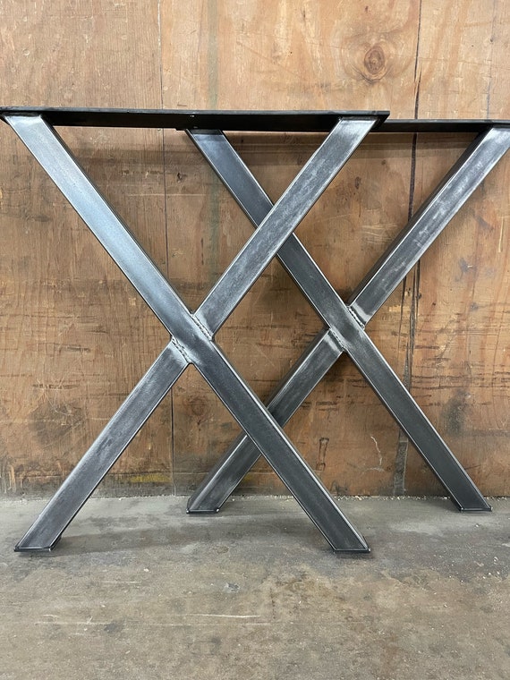 X Metal Table Legs Set of 2 Modern Industrial Legs - Etsy