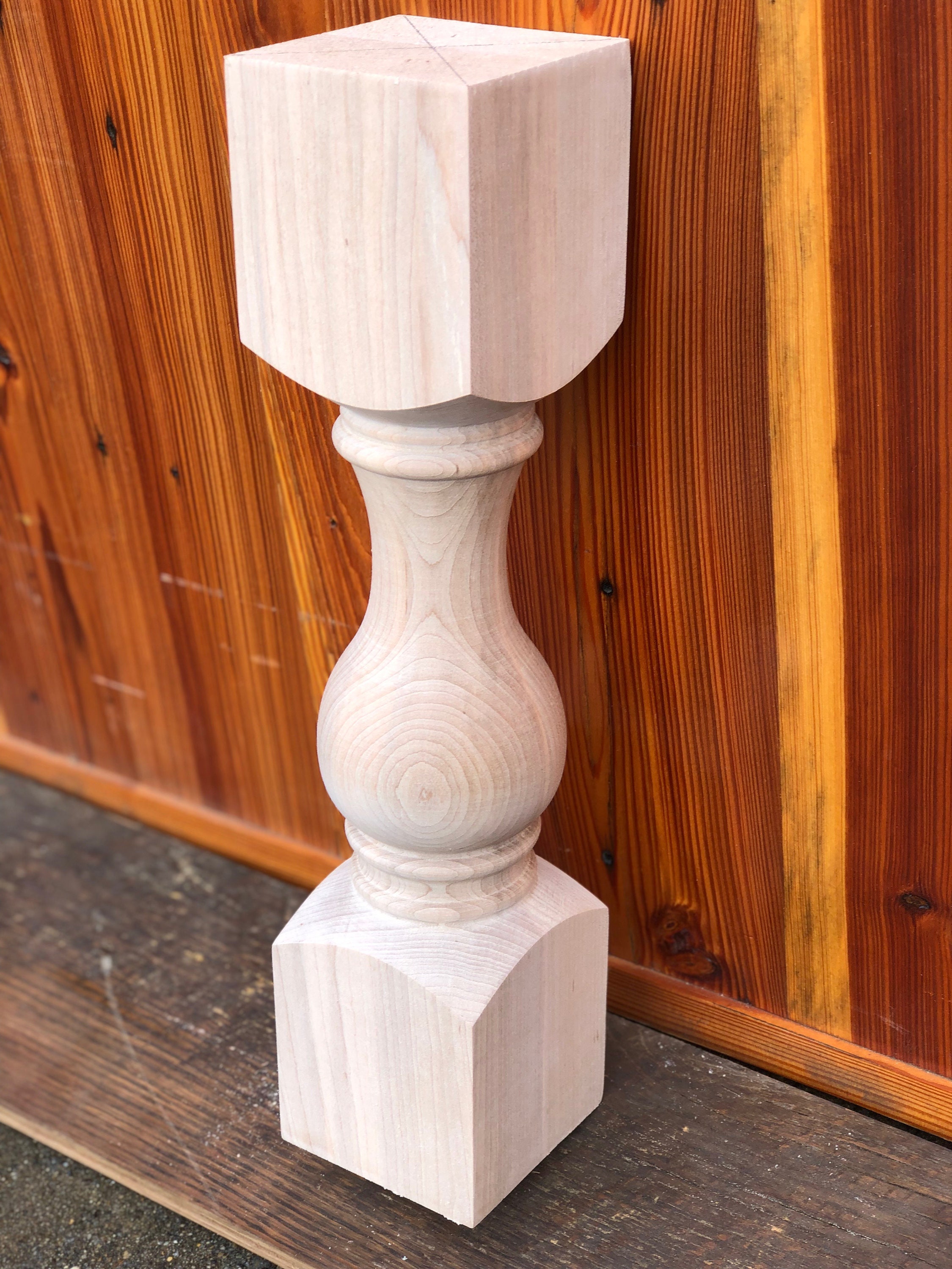 Countryside Chunky Farmhouse Bench Legs - Set of 4 - Unfinished ...