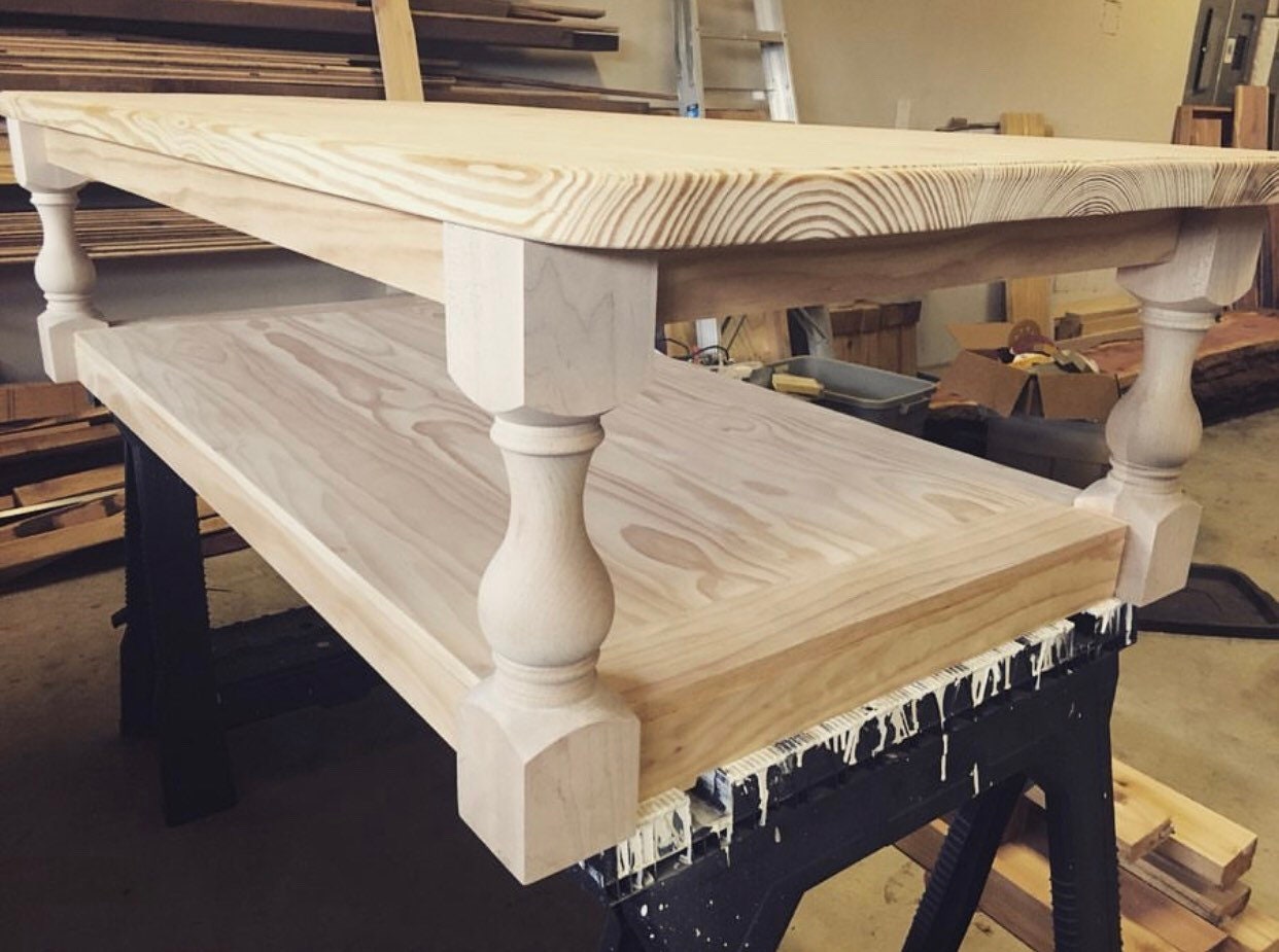 Countryside Chunky Farmhouse Bench Legs - Set of 4 - Unfinished ...