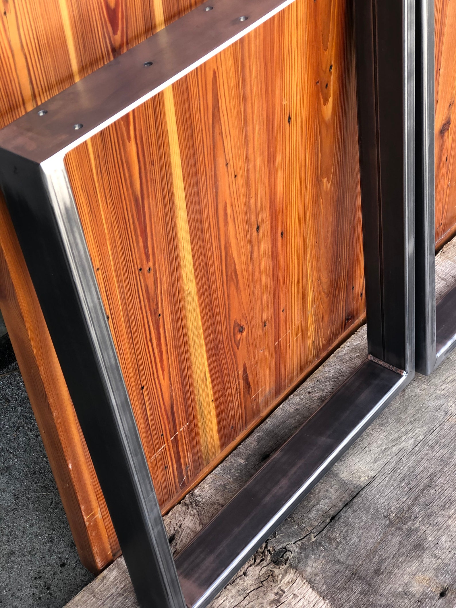 Square Metal Dining Table Legs Modern Industrial Legs Set - Etsy