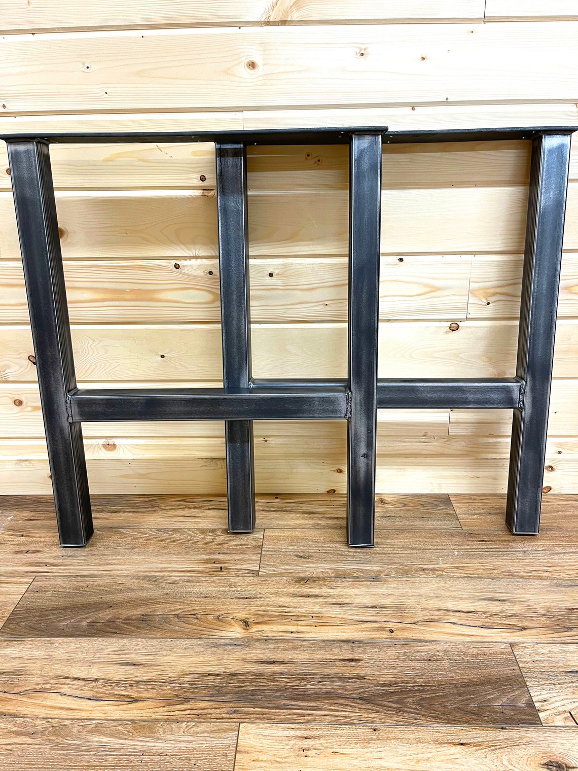 Metal H-block Table Legs Set of 2 Modern Industrial Legs - Etsy