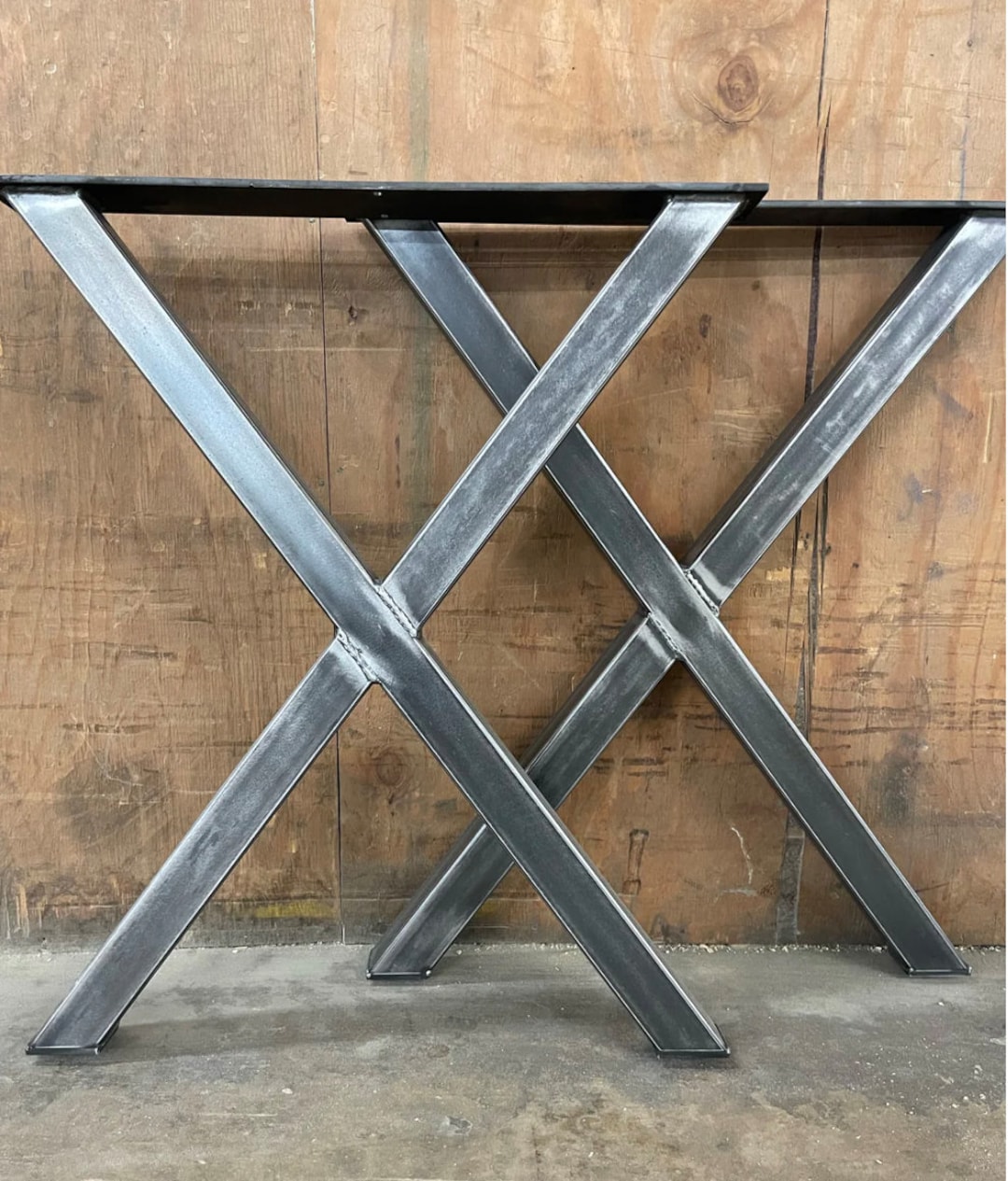 X Metal Table Legs - Set of 2 - Modern Industrial Legs Made in the USA ...