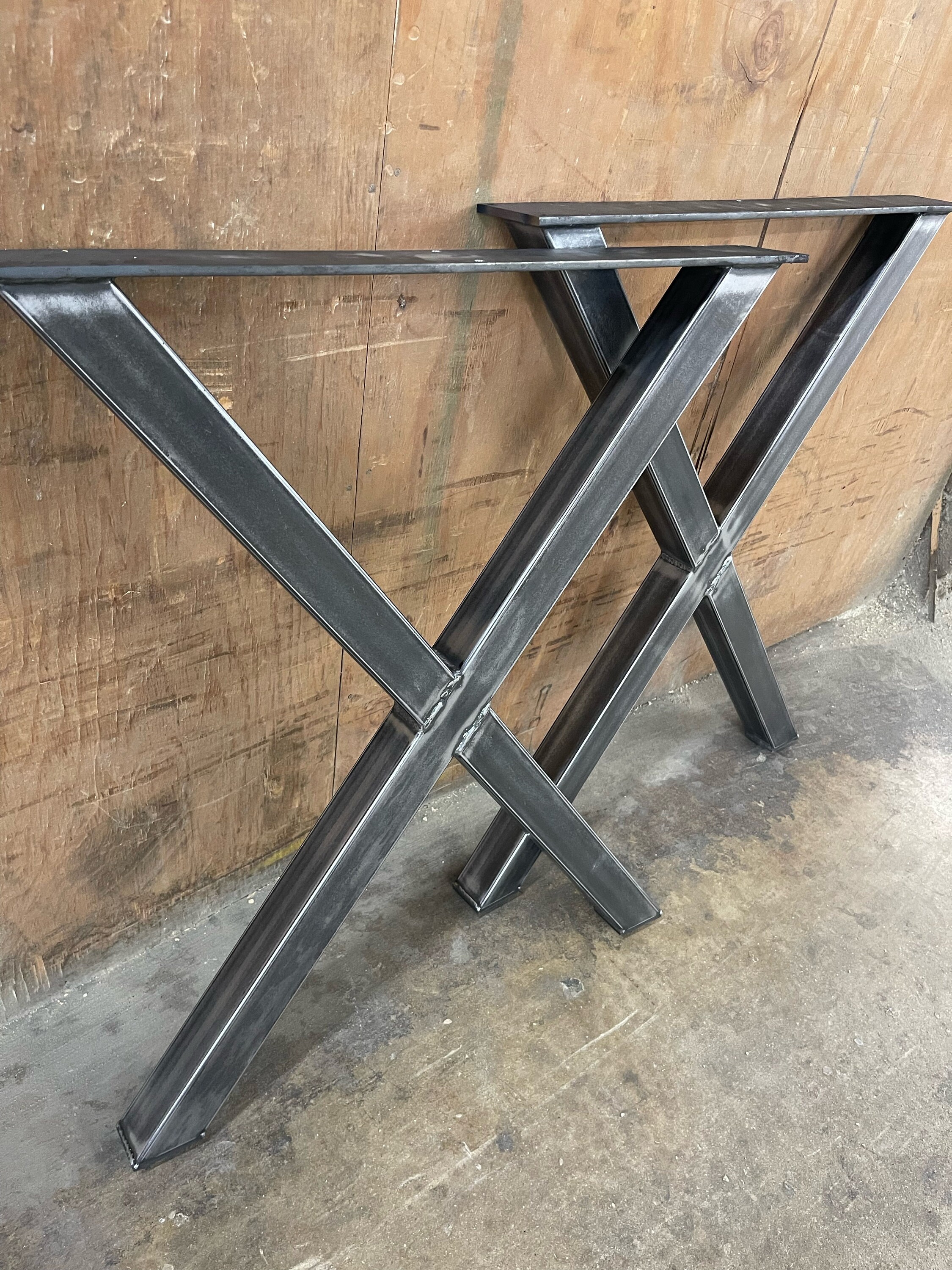 X Metal Table Legs Set of 2 Modern Industrial Legs - Etsy