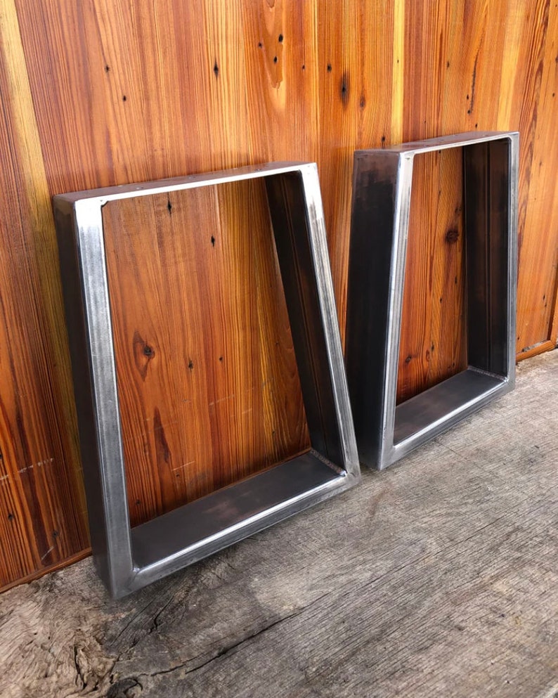 Counter/island Height Trapezoid Metal Table Legs - Set of 2 - 34.5 ...