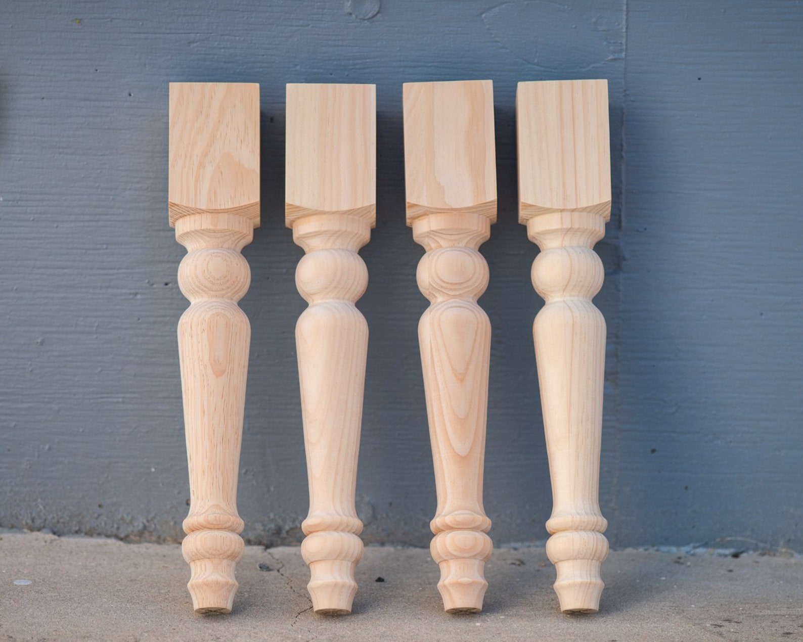 Cottage Farmhouse Bench and Coffee Table Legs - Set of 4 - 2.75" X 16 ...