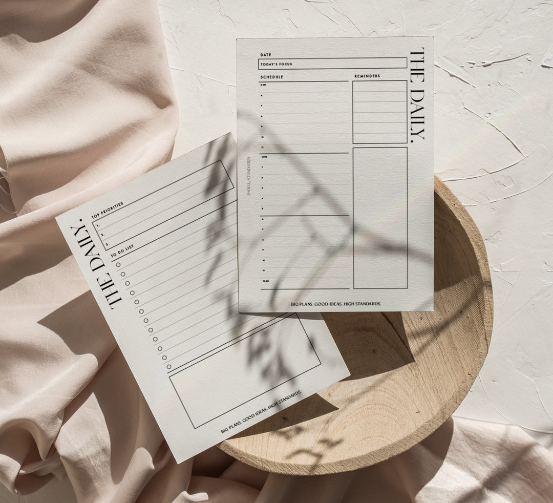 B6 Daily Undated Insert | B6 Planner | Printable | Minimal | Functional ...