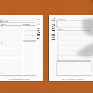 B6 Daily Undated Insert | B6 Planner | Printable | Minimal | Functional ...