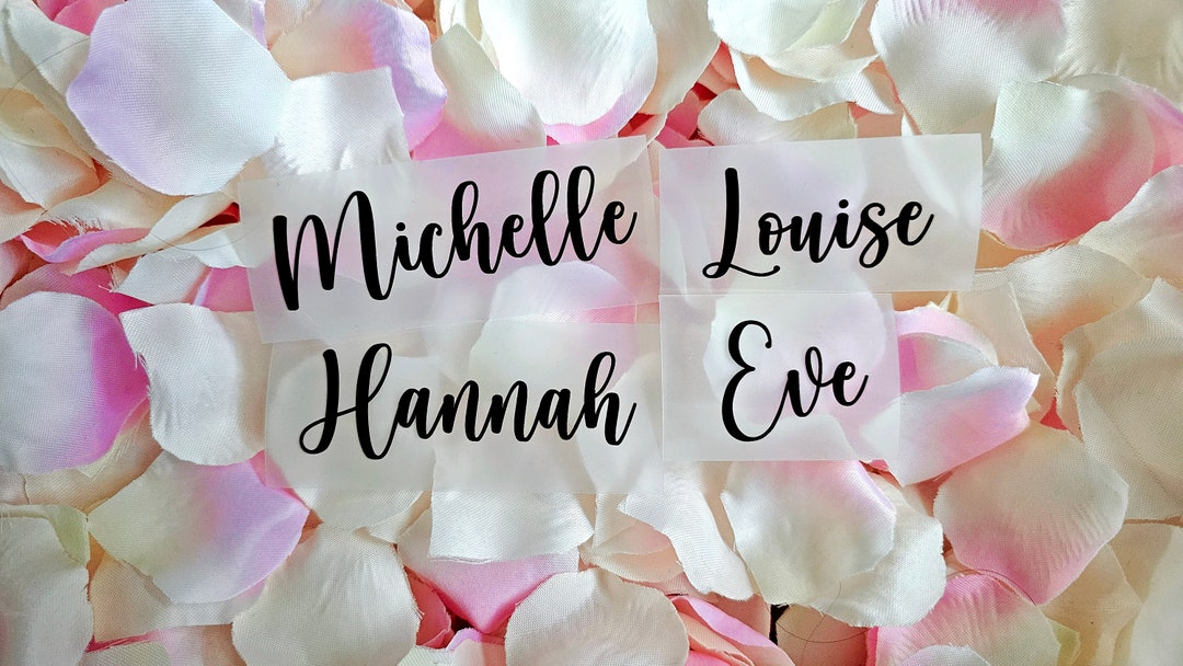 Personalized Vinyl Name Stickers: Wedding Decor, Water Bottle Decals - Etsy