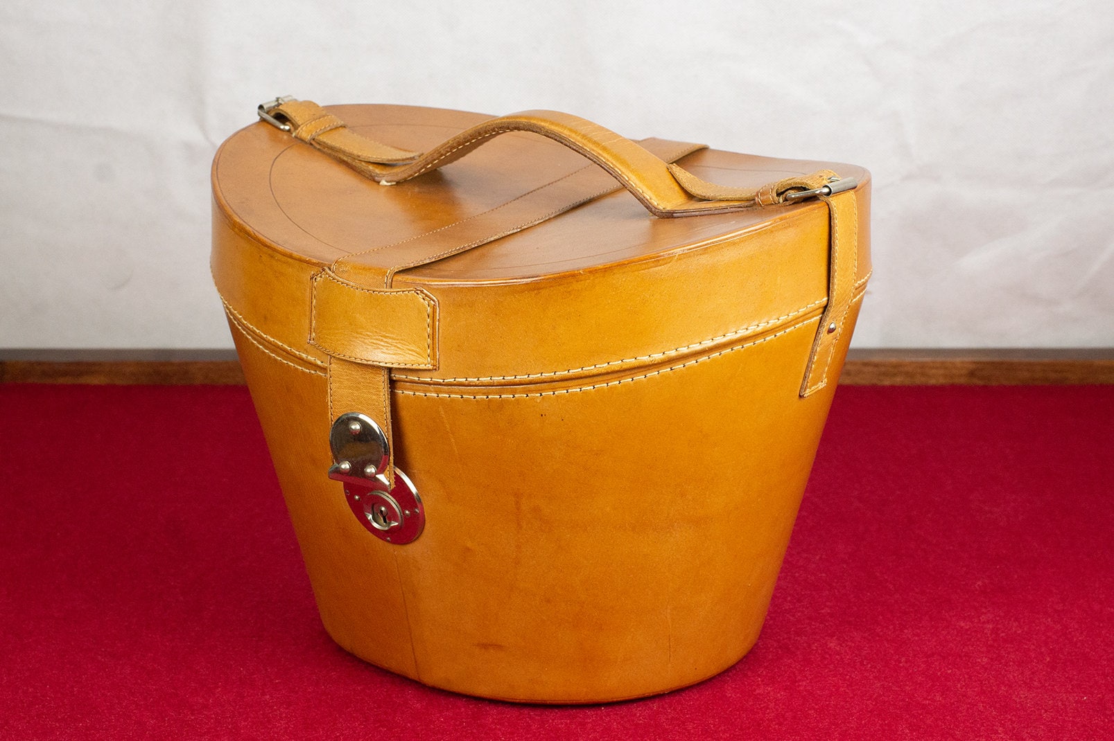 Mint Condition Vintage Leather Top Hat Box - Etsy