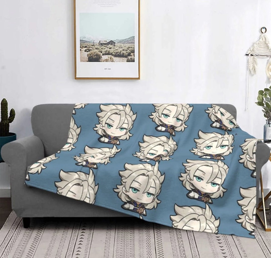 Smug Albedo Smirk Genshin Impact Blankets Fleece Print Anime - Etsy