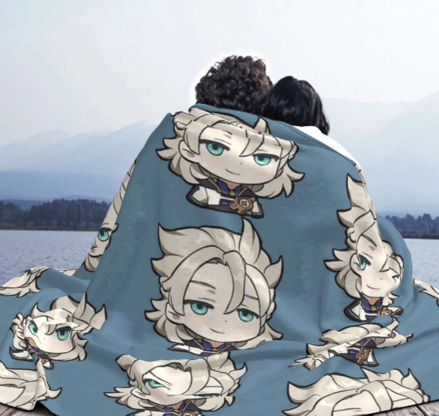 Smug Albedo Smirk Genshin Impact Blankets Fleece Print Anime - Etsy