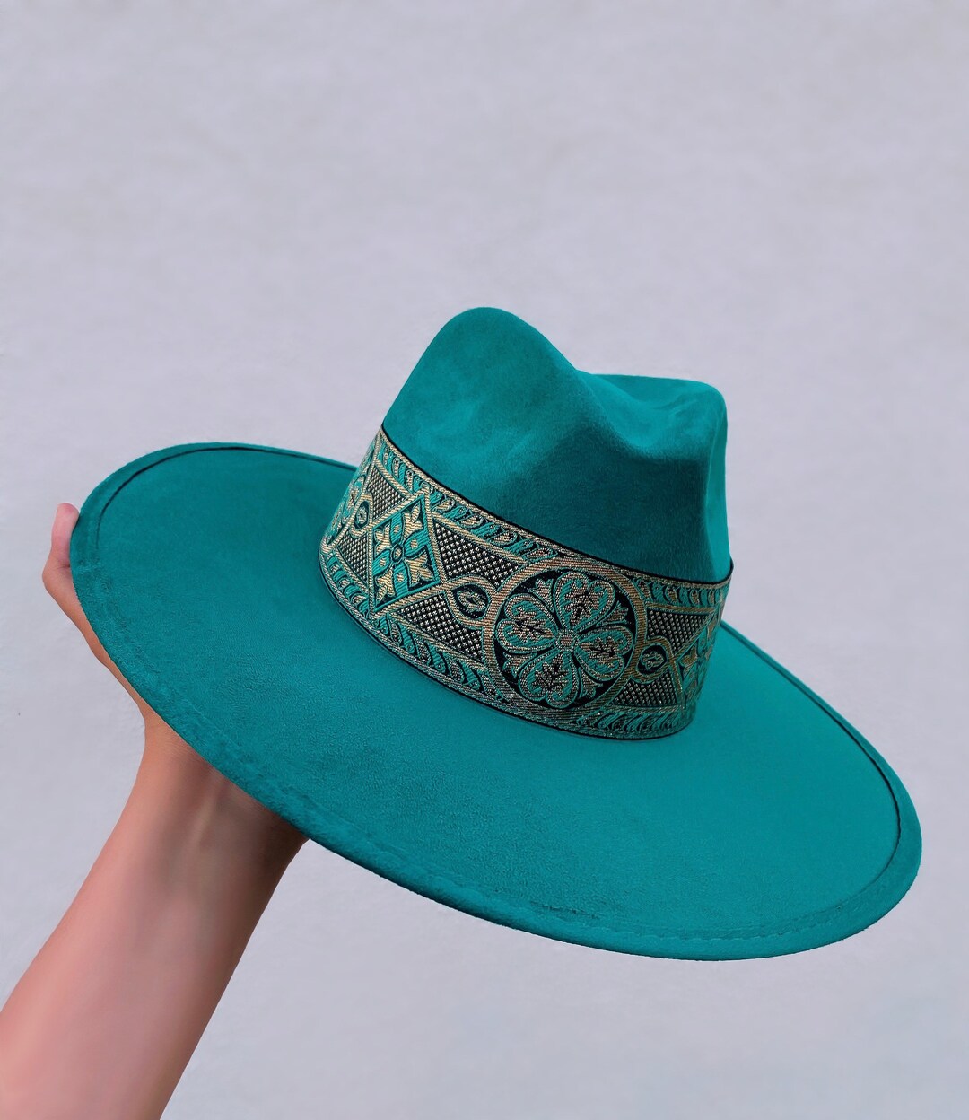 Fedora Hat chloe in Teal Color - Etsy