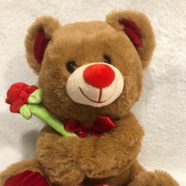 Valentine Teddy Bear - Etsy