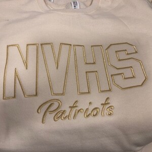 Custom Embroidery High School Spirit Mascot Sweatshirt, School ...