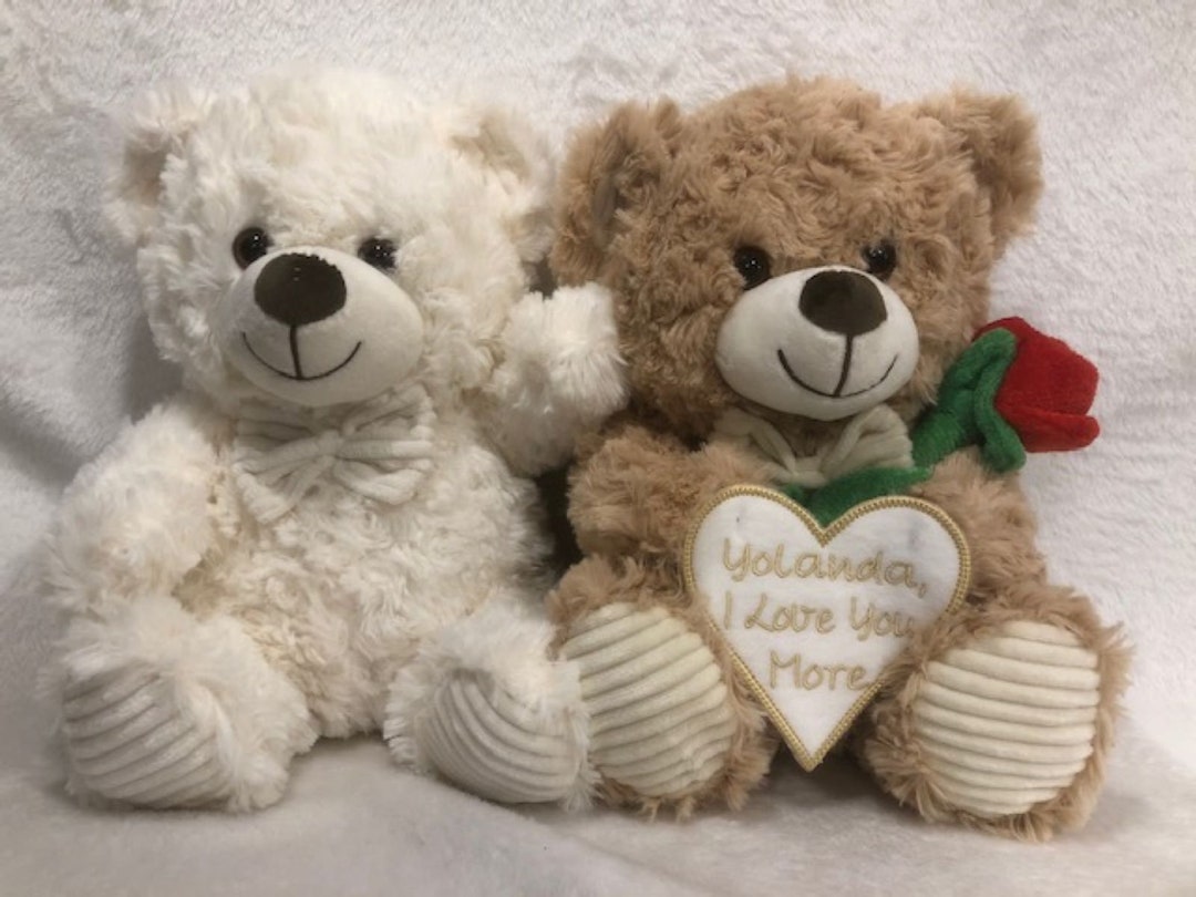 Teddy Bear Valentine Plush Personalized, Customized, Mother's Day Gift ...
