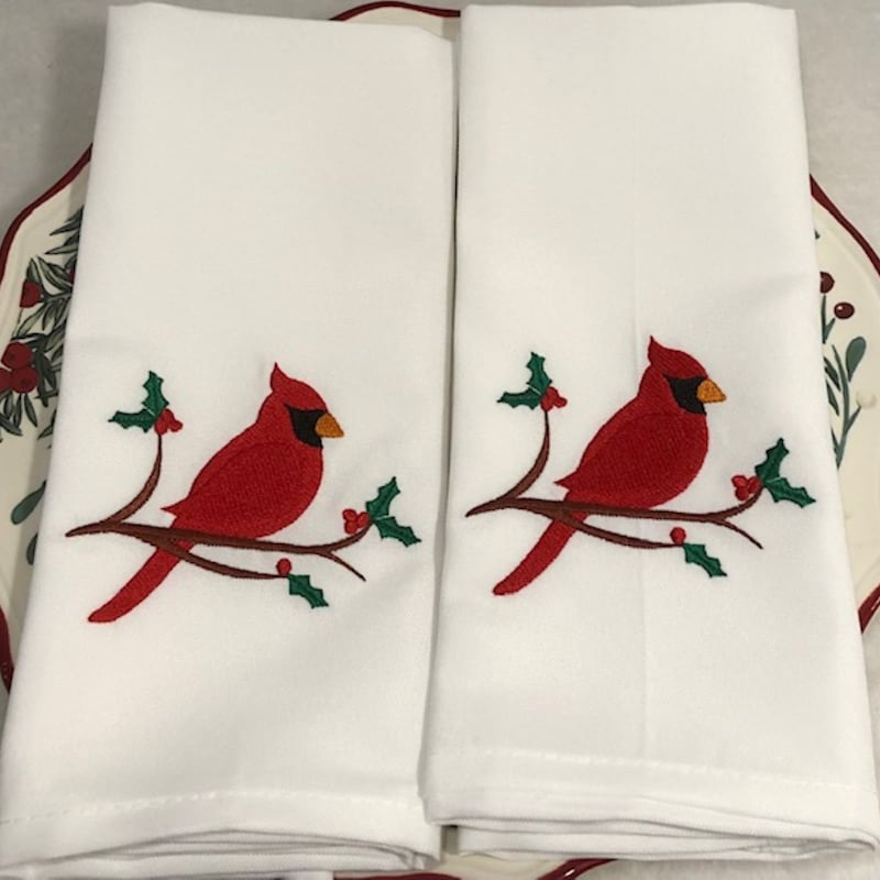 Embroidered Cardinal - Etsy