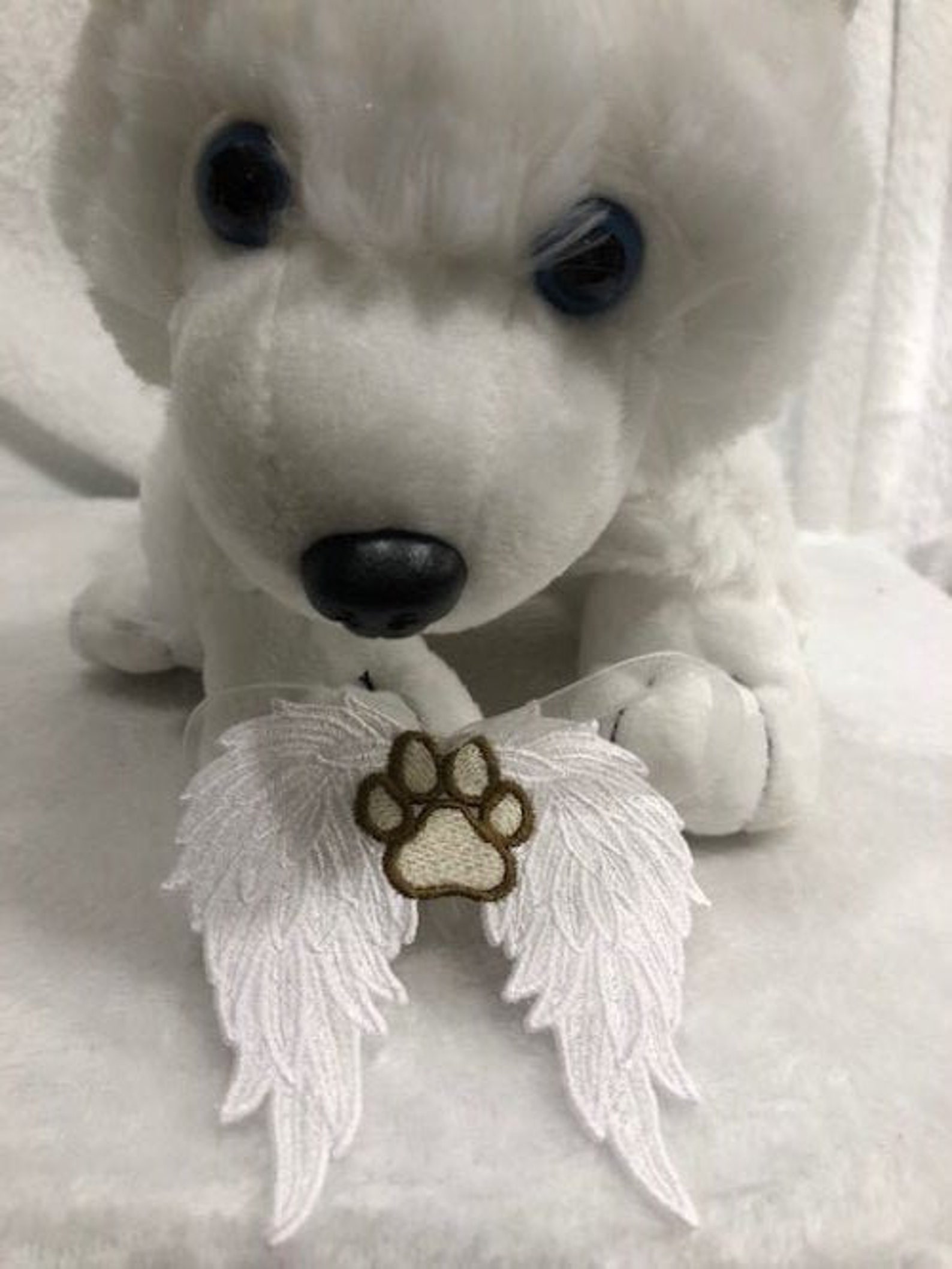 Pet Loss Gifts Angel Wings With Paw Print FSL, Plush German Shepherd ...