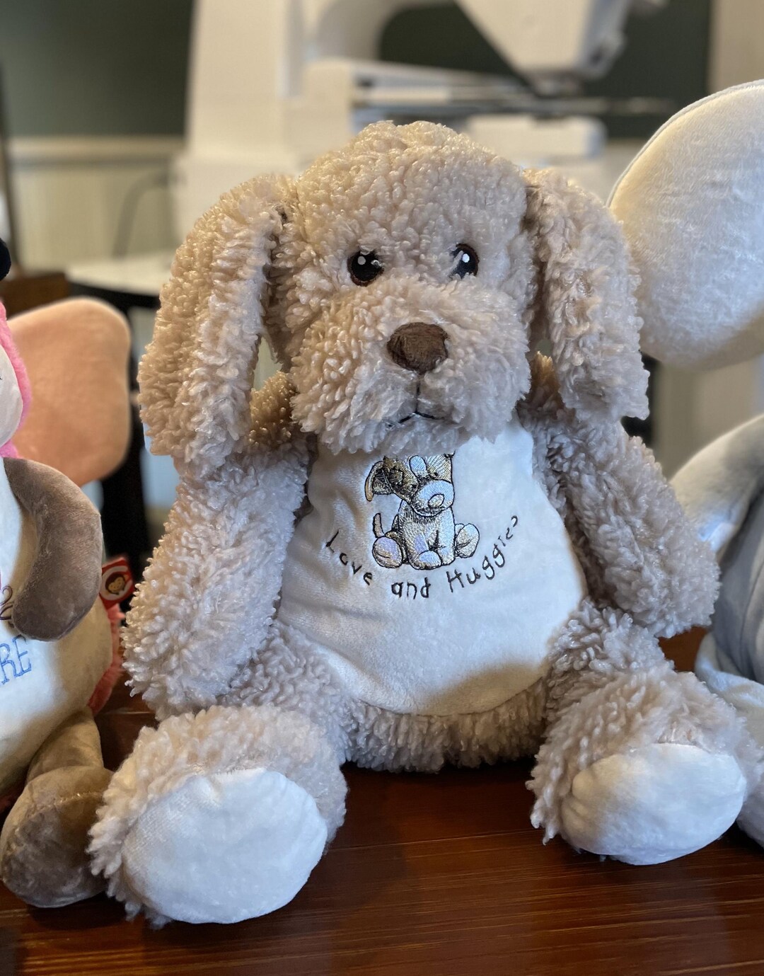Plush Toffee Dog – 16" Embroidered Stuffed Animal | “love and Huggies ...