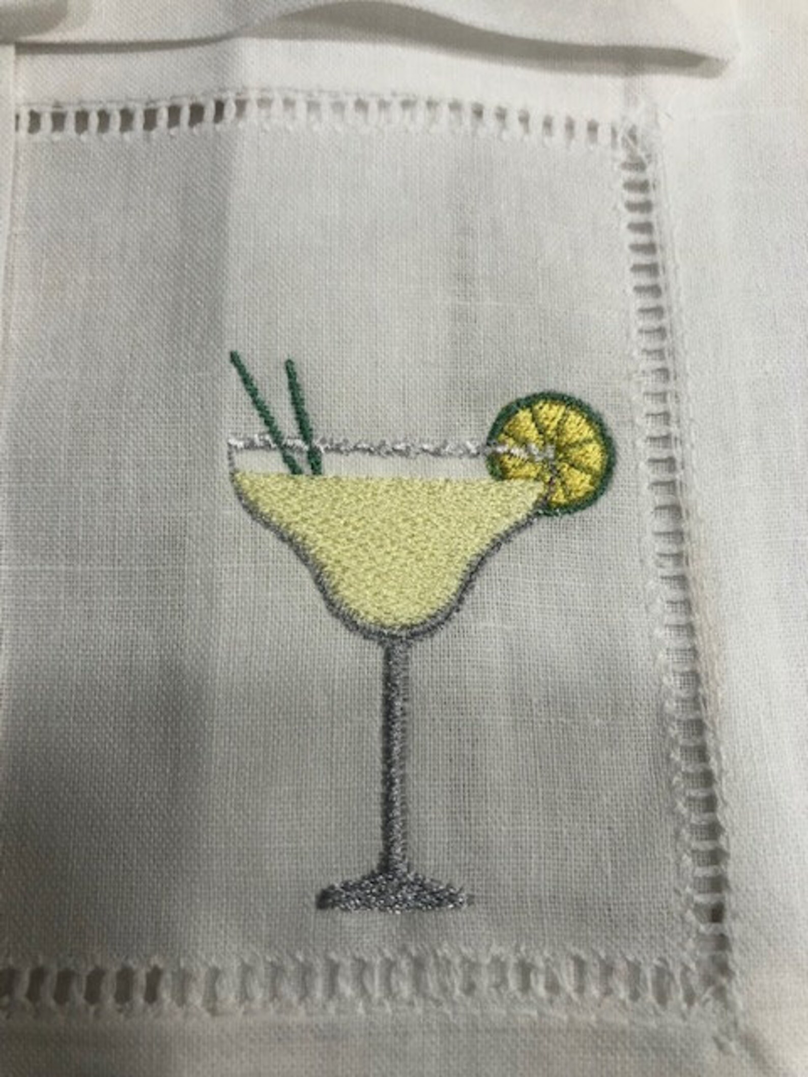 Alcohol Themed Embroidered Cocktail Napkins, Boozy Cocktail Napkins Set ...