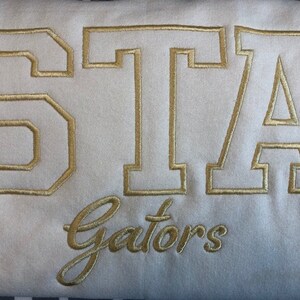 Custom Embroidery High School Spirit Mascot Sweatshirt, School ...