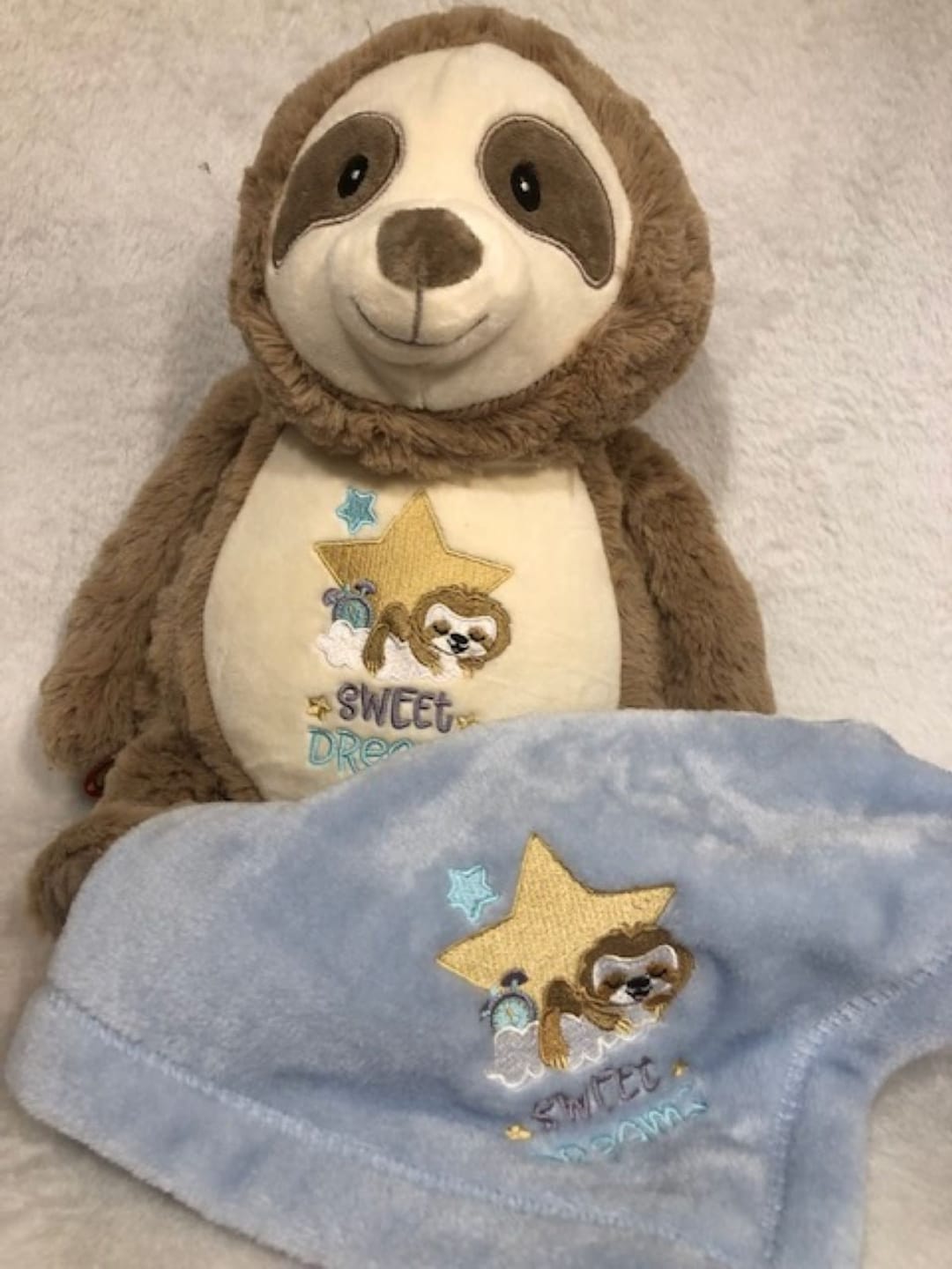 My First Sloth, Sweet Dreams, Sloth Three Toed, Embroidered ...