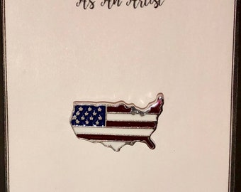 United States of Americausa Flag Pin Badge - Etsy