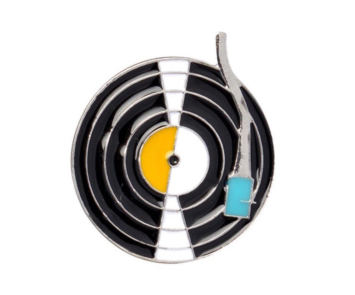Record Player Pin | Badge | Music | Artist | Musician | Old School ...