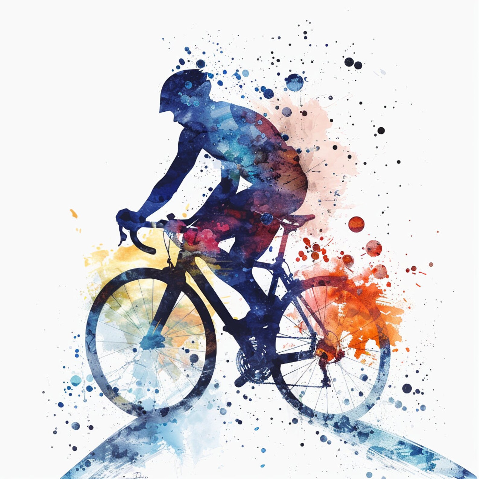 Road Bike Downloadable Art Work / Road Bikes / PNG / Multicolours ...