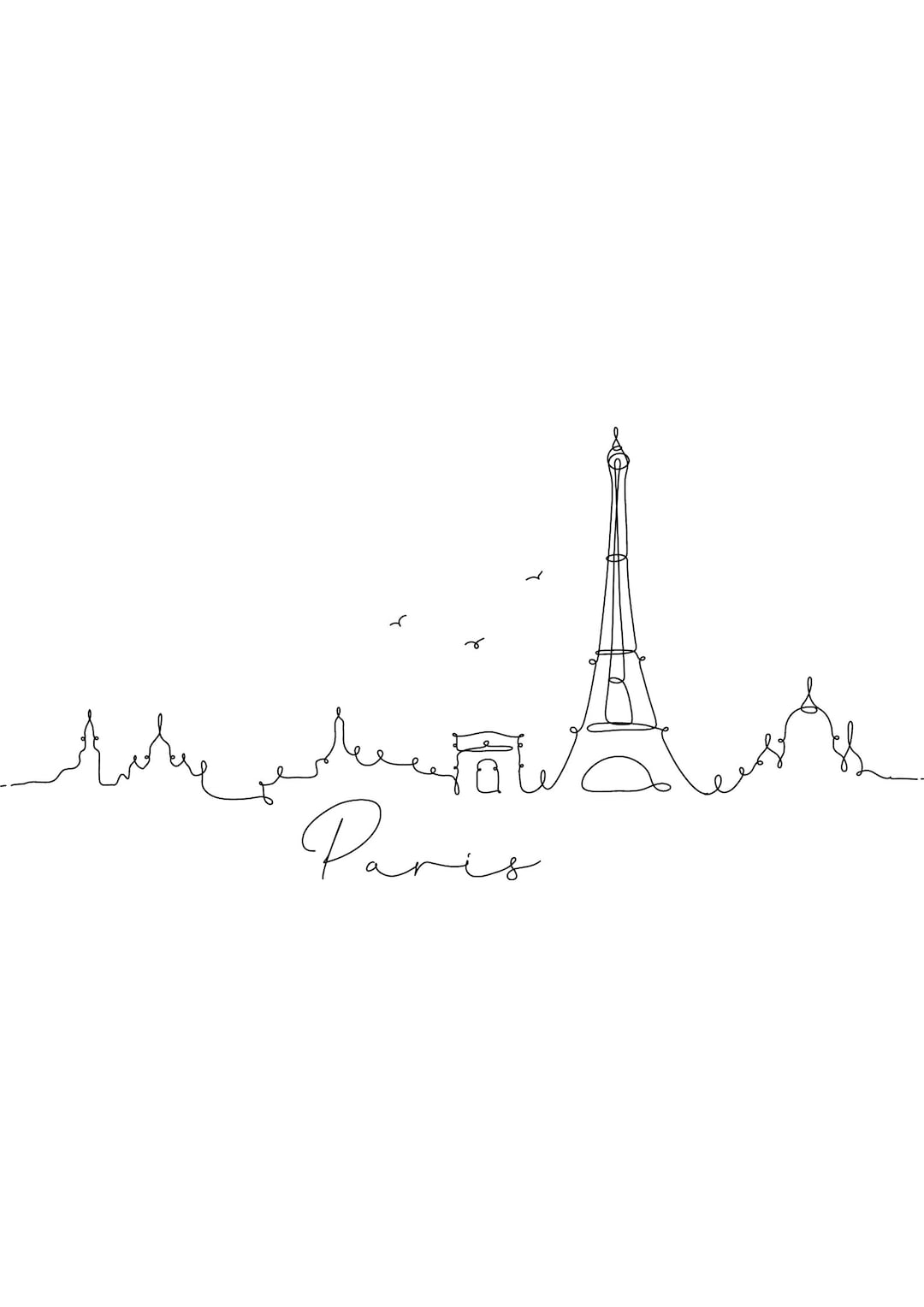 Paris, Line Art / Download /digital Download - Etsy