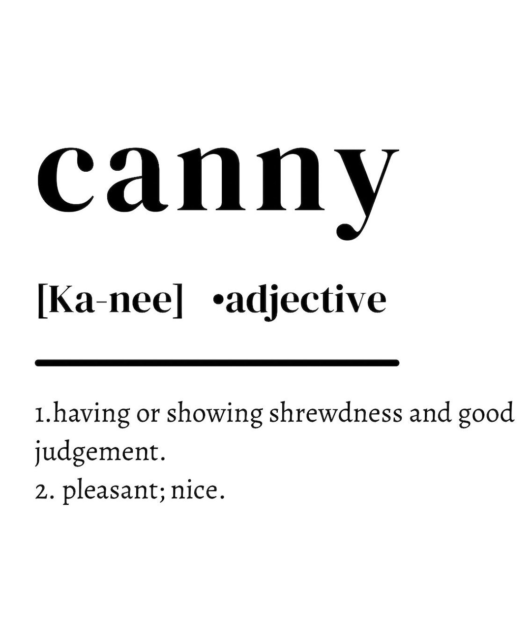 Canny Definition / Download /digital Download - Etsy