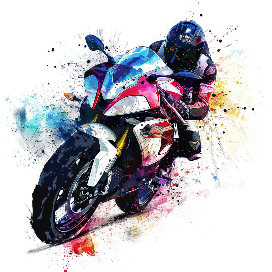 4 Styles of Motorbikes Downloadable Art Work / Sport Bikes / PNG ...