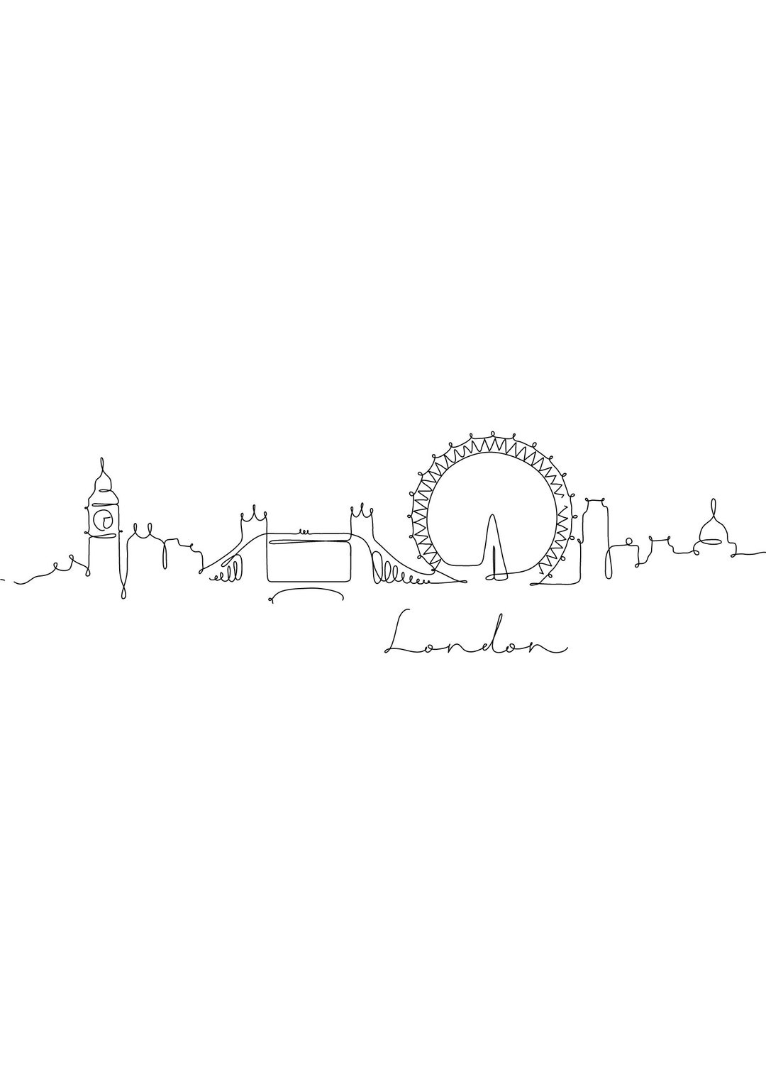 London, Line Art / Download /digital Download - Etsy