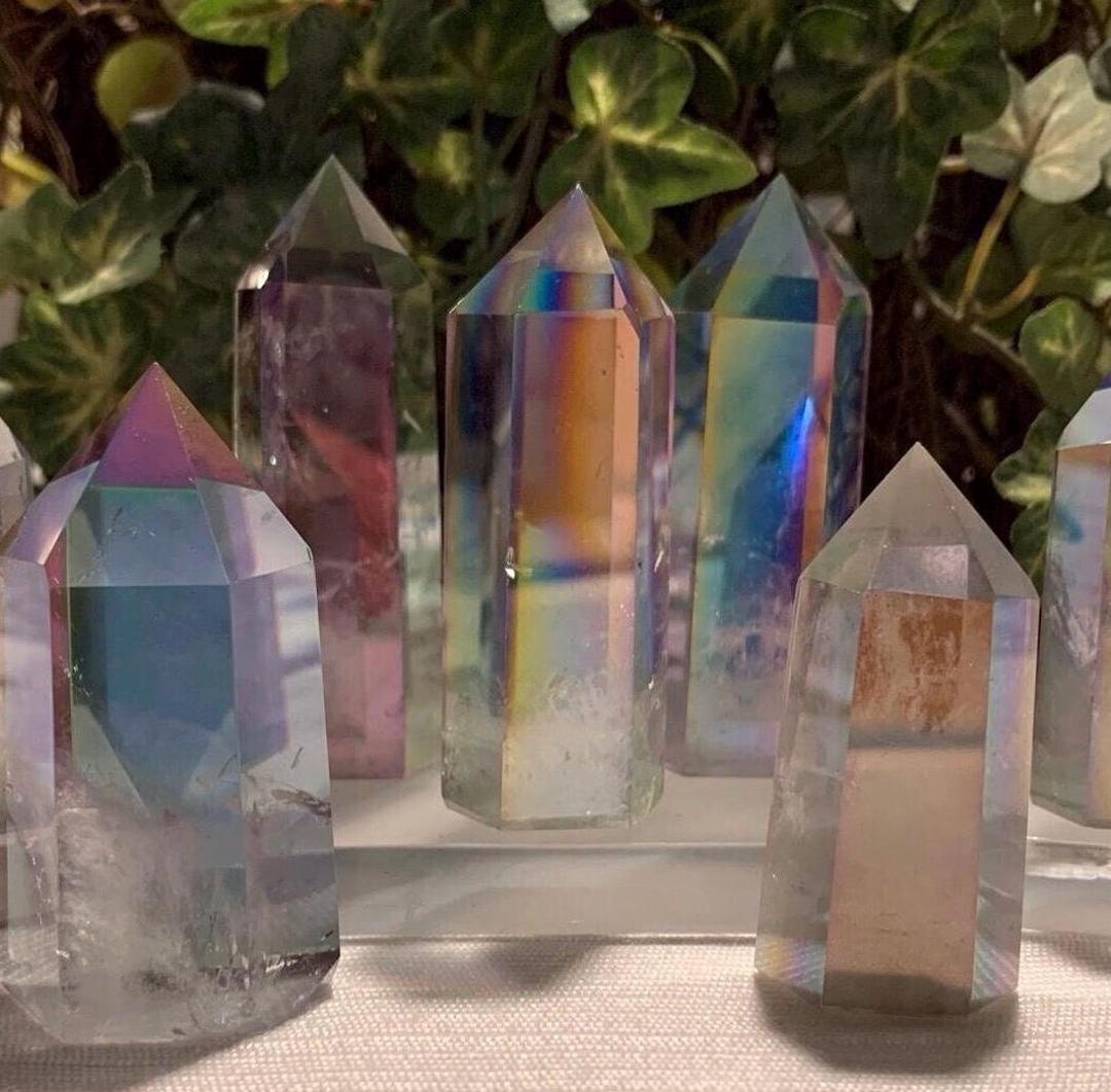 Tanzine Aura Quartz Crystal Tower, You Choose Your Favorite, Unique ...