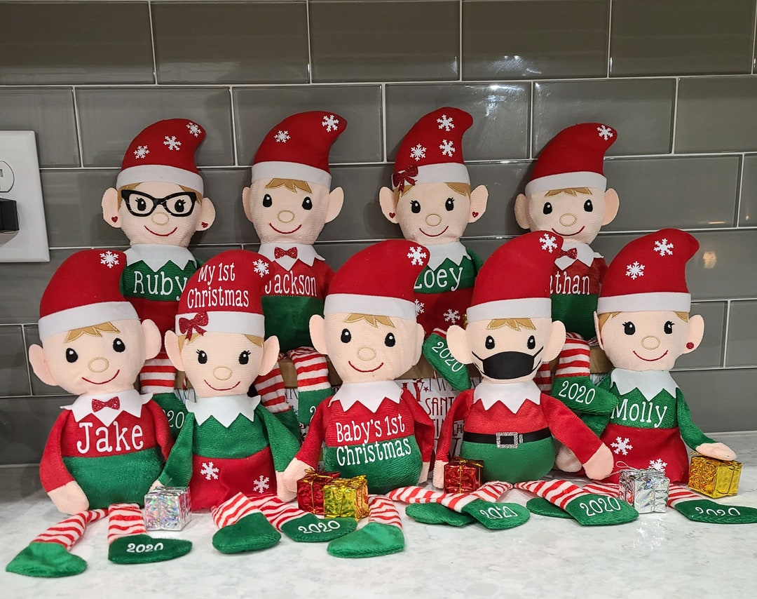 Personalized Christmas Elves Elf Stuffed Elf Baby's First Christmas ...