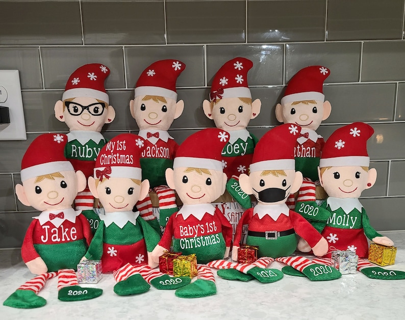 Personalized Christmas Elves Elf Stuffed Elf Baby's First Christmas ...
