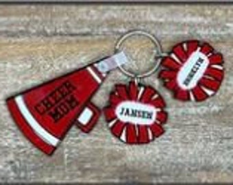 Cheer Mom Key Chain - Etsy