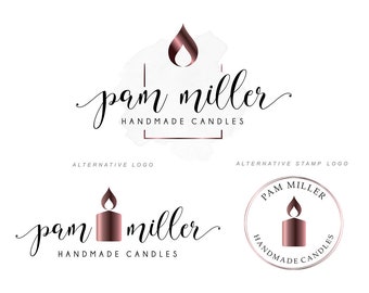 Candle Logo Design Candles Business Logo Set Aroma Therapy | Etsy