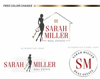 Real Estate Logo Realtor Logo Female Branding Kit Woman | Etsy