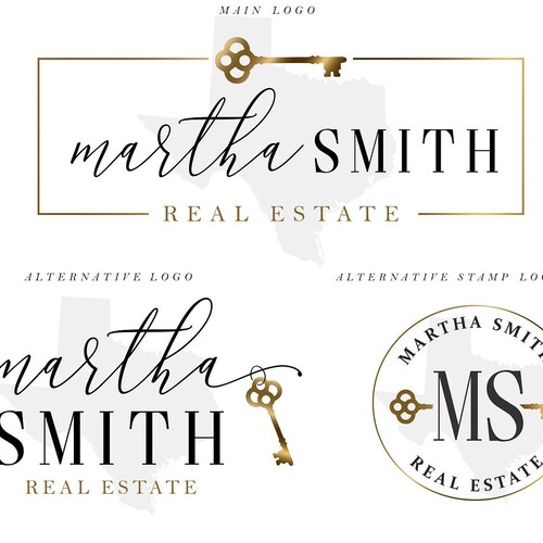 Realtor Logo Key Logo Design Real Estate Branding Kit - Etsy